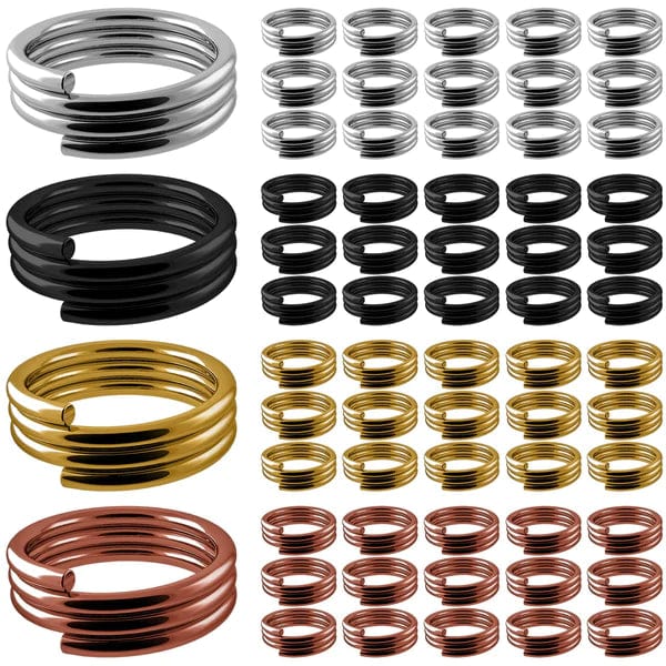 Designa Spring Rings - 30 Ringe - verschiedene Farben